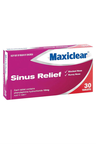 MAXICLEAR Sinus Relief Tabs 30s – Ezy Pharmacy